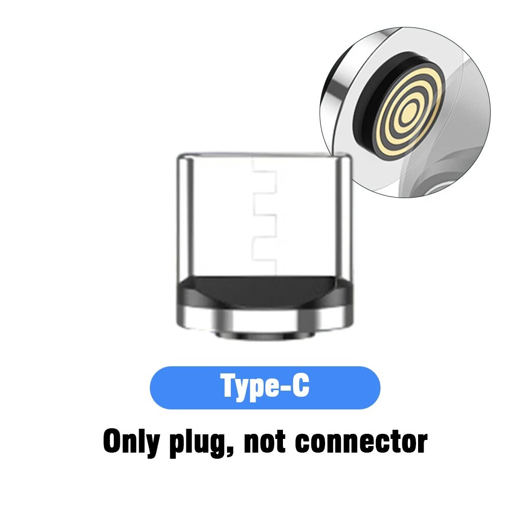 Магнитный адаптер Type-C белый, 16 контактов, 240 Вт