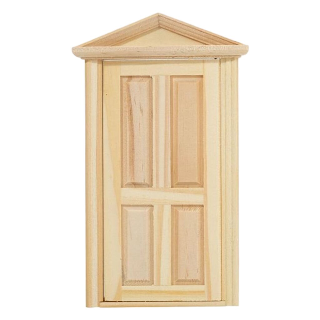 Двери и окна для миниатюрного кукольного домика 1:12 своими руками материалы аксессуары четырёхсекционной остроконечной двери с открыванием наружу