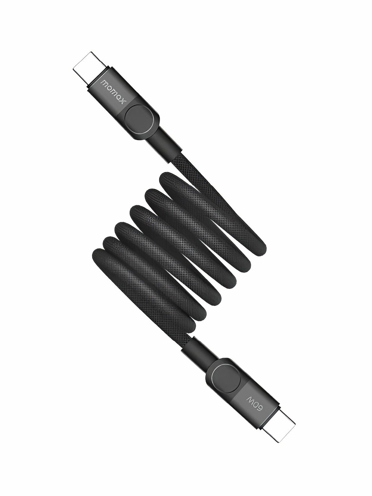 Магнитный кабель Momax Mag.Link USB-C - USB-C 60W, 1 метр, быстрая зарядка, черный