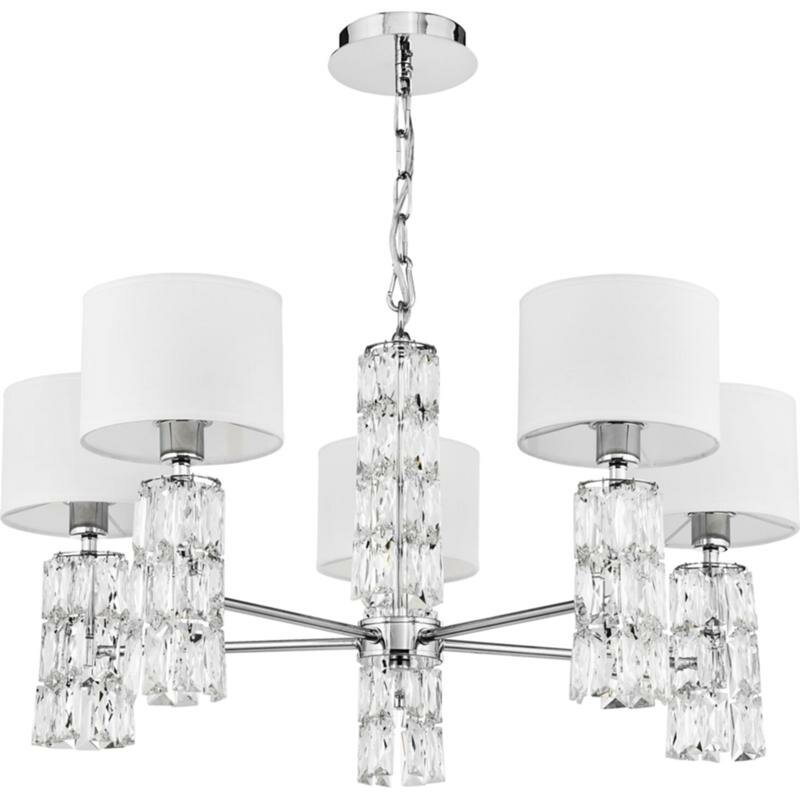 Люстра Maytoni Modern Talento DIA008PL-05CH Белая Хром Накаливания Классический