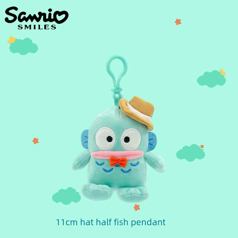 Официальный брелок Sanrio «Русалка Хантон», кукла-рыбка, милый шарм для сумки, маленькое украшение, брелок для рюкзака