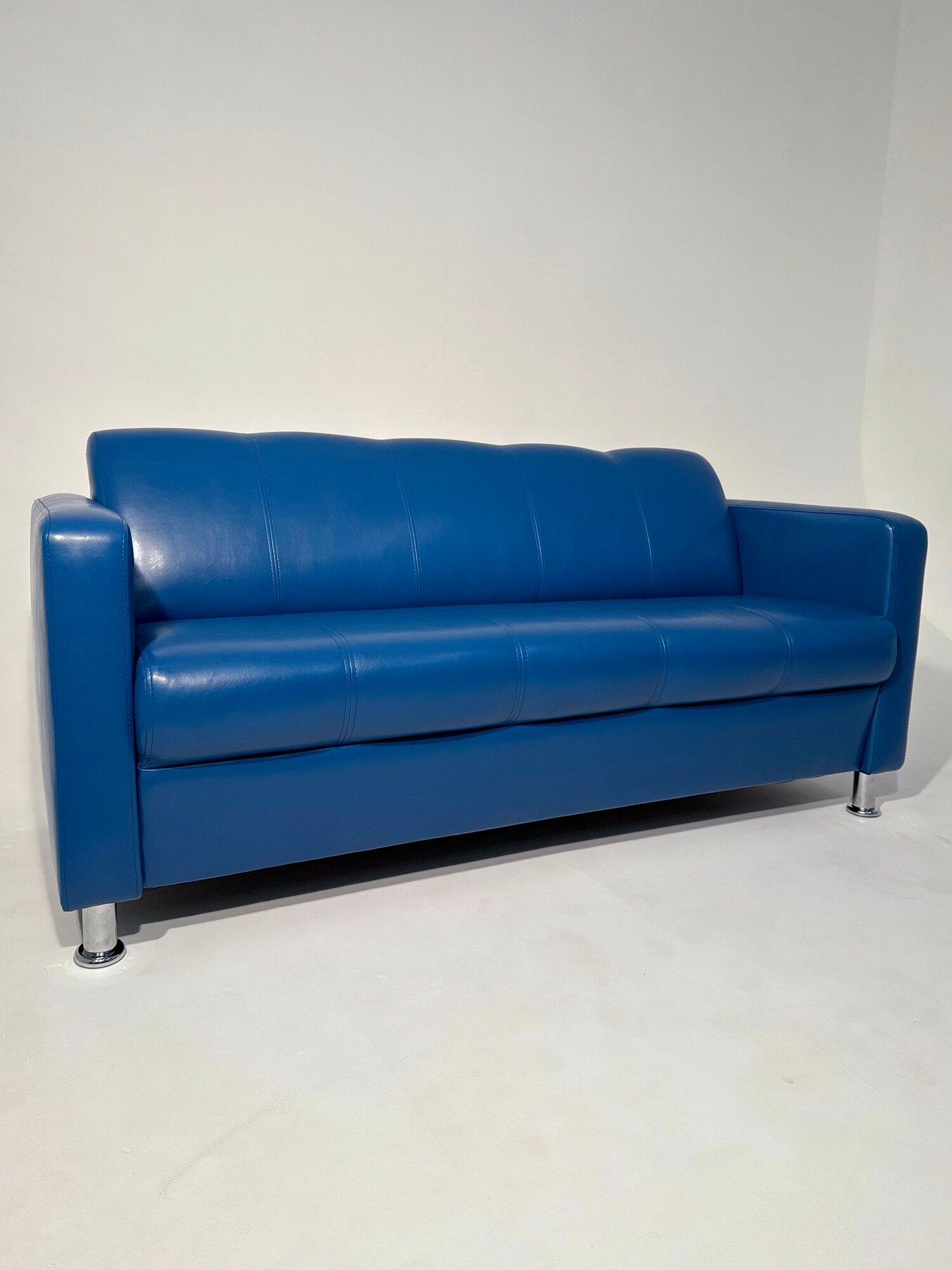 Диван офисный Baron, механизм Нераскладной, 160х70х73 см, синий