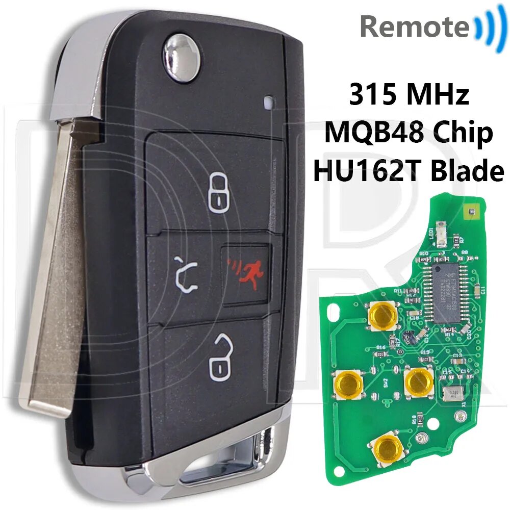 Отличный чип MQB48 без ключа Go 315 МГц 5G6959752BD/BE/BM, автомобильный пульт дистанционного управления, умный ключ для VW Volkswagen Jetta Golf GTI 5 MK7 Tiguan