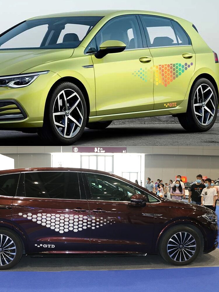 Наклейки для автомобилей Volkswagen VW Golf 7 8CC, графика в виде компаса, декоративные наклейки для тюнинга кузова
