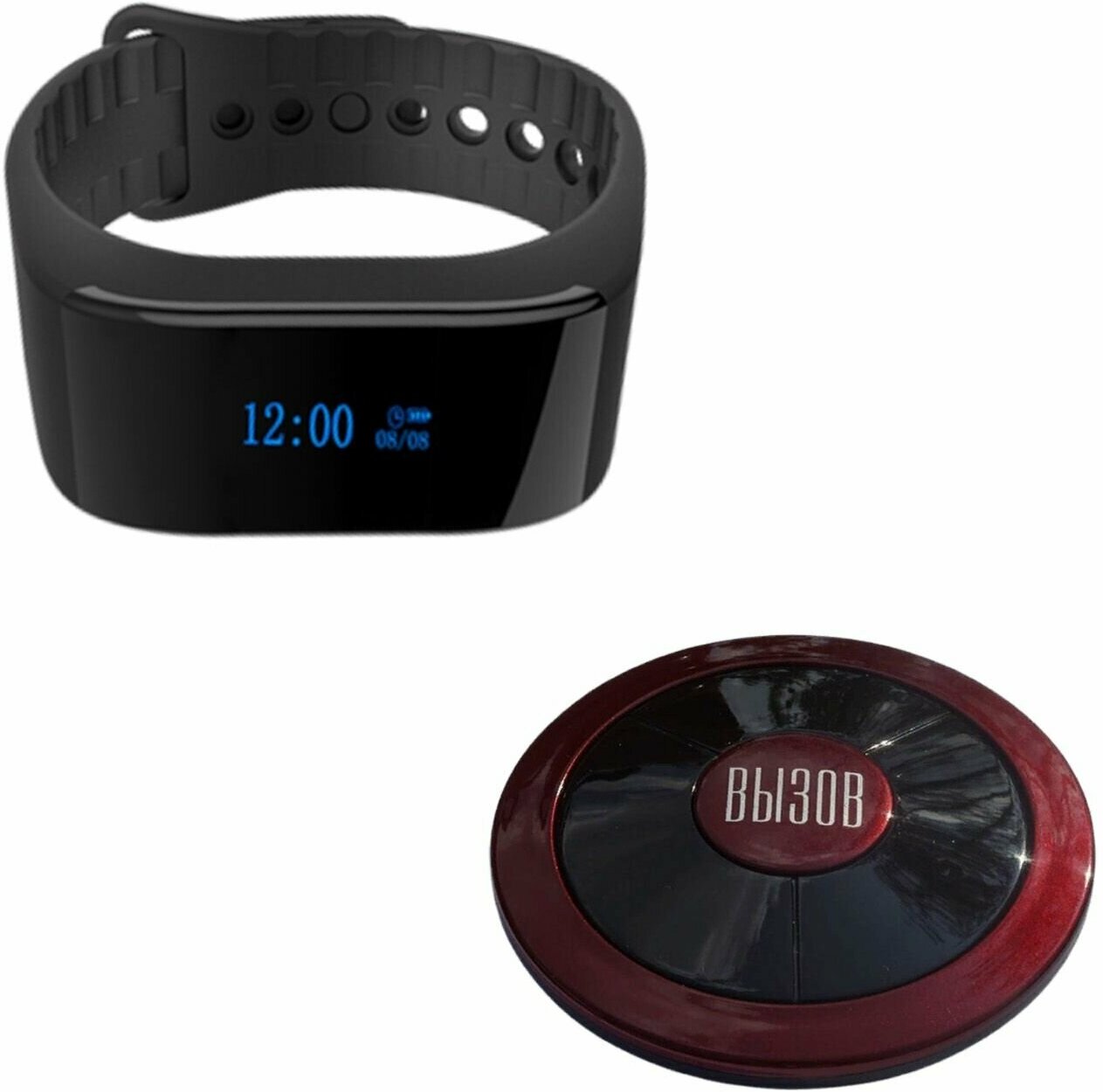 Комплект системы вызова персонала: часы-пейджер П-12 и 1 кнопка вызова К-17