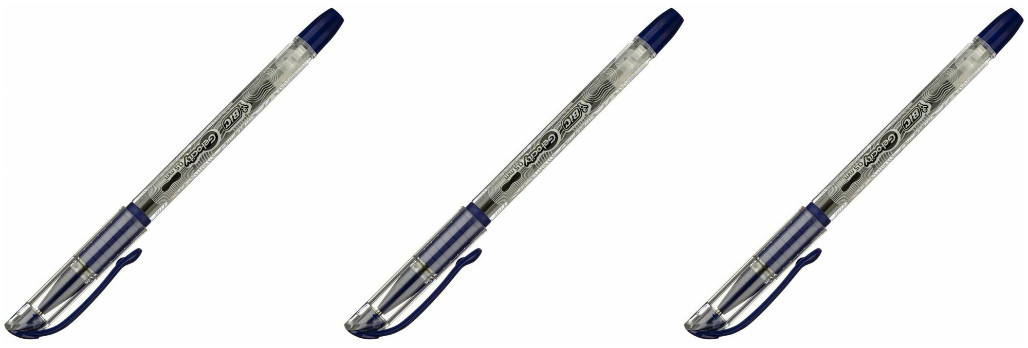 Bic Ручка гелевая неавтоматическая Gelocity Stic синяя, 3 шт.