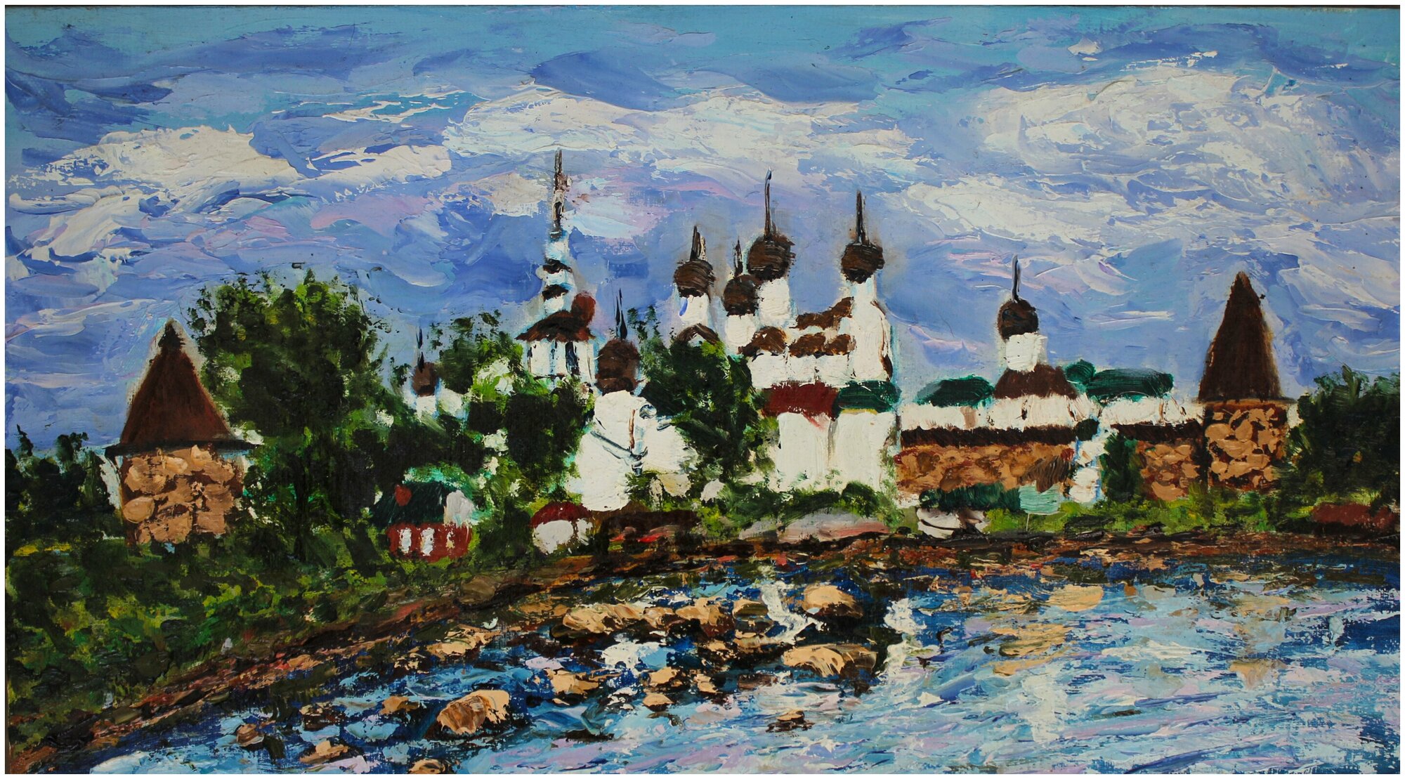 Соловецкий монастырь Картина маслом современный художник С. Петербург