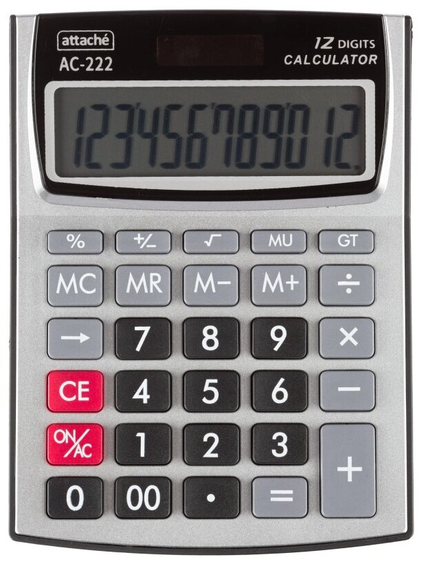 Калькулятор настольный Компакт. ЫЙ Attache AC-222,12р, дв. пит,144x107cереб 1550714 SDC-578S