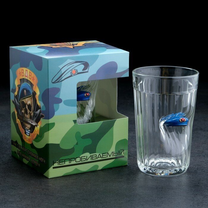 Стакан непробиваемый «ВДВ», граненый, 250 мл