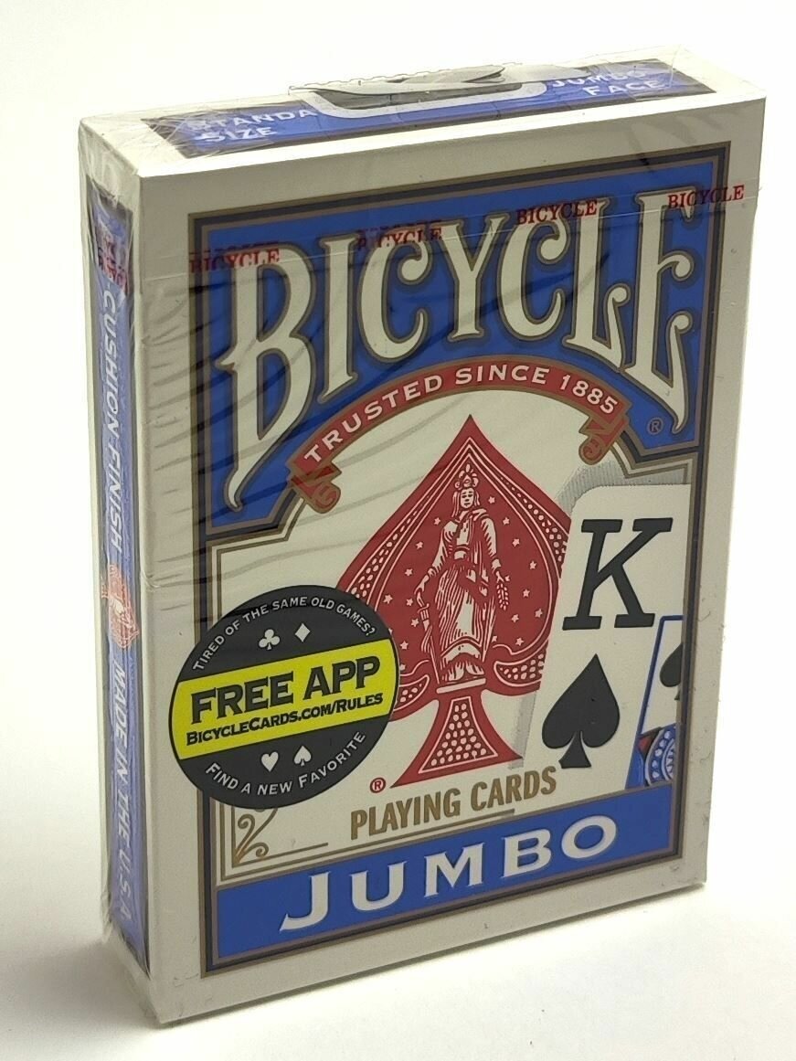 Игральные карты Bicycle Jumbo (Blue)