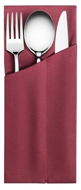 Набор кувертов для столовых приборов DECORATOR Грета, водоотталкивающая и пятнозащитная пропитки, 10 шт, цвет бордовый