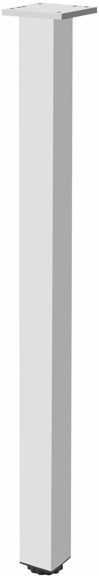 Опора для стола квадратная 710х60х60мм регулируемая алюминиевая