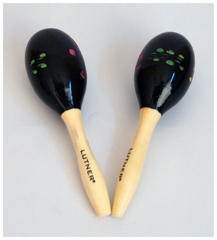 M0 Деревянные маракасы на ручке диаметр 6.1cм, длина 21см. Fleet