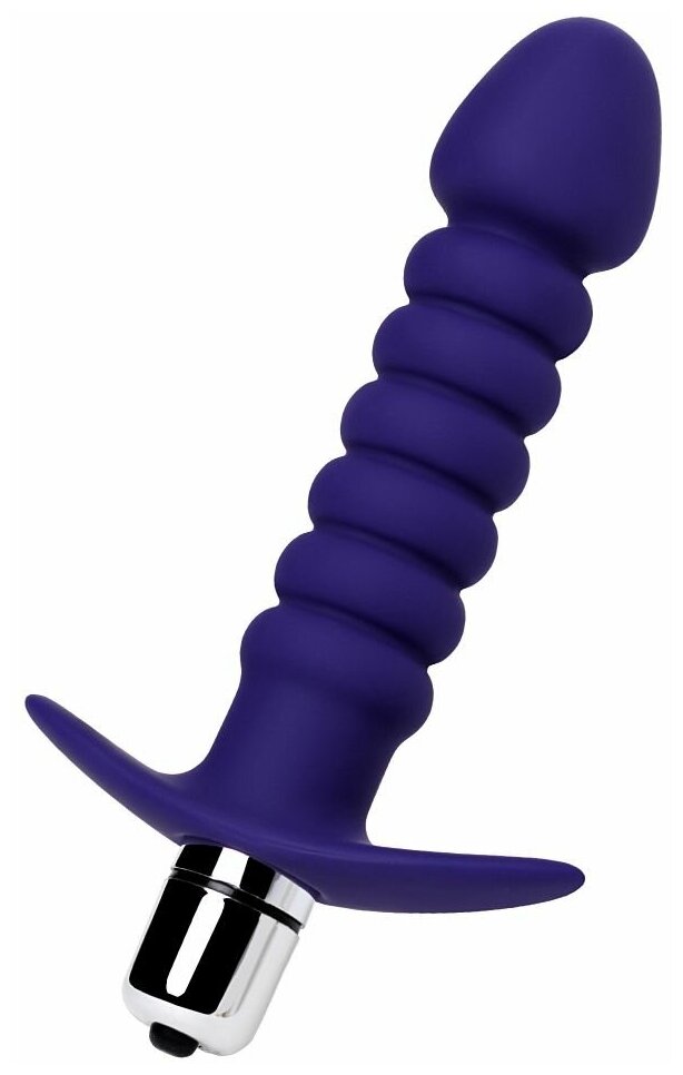Фиолетовый анальный вибратор Condal - 14 см, фиолетовый