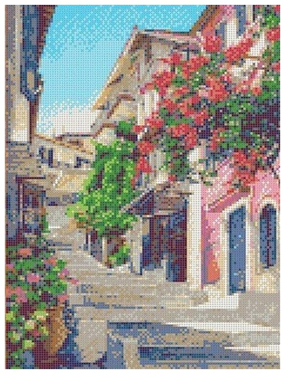 Рисунок на ткани Каролинка "Улочки Италии", 25,2x35,4 см