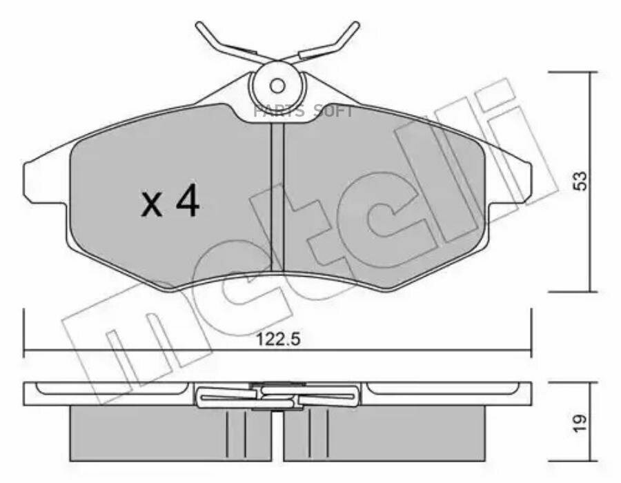 К-т дисков. тормоз. колодок CITROEN C2/C3 02- F Metelli арт. 2203280