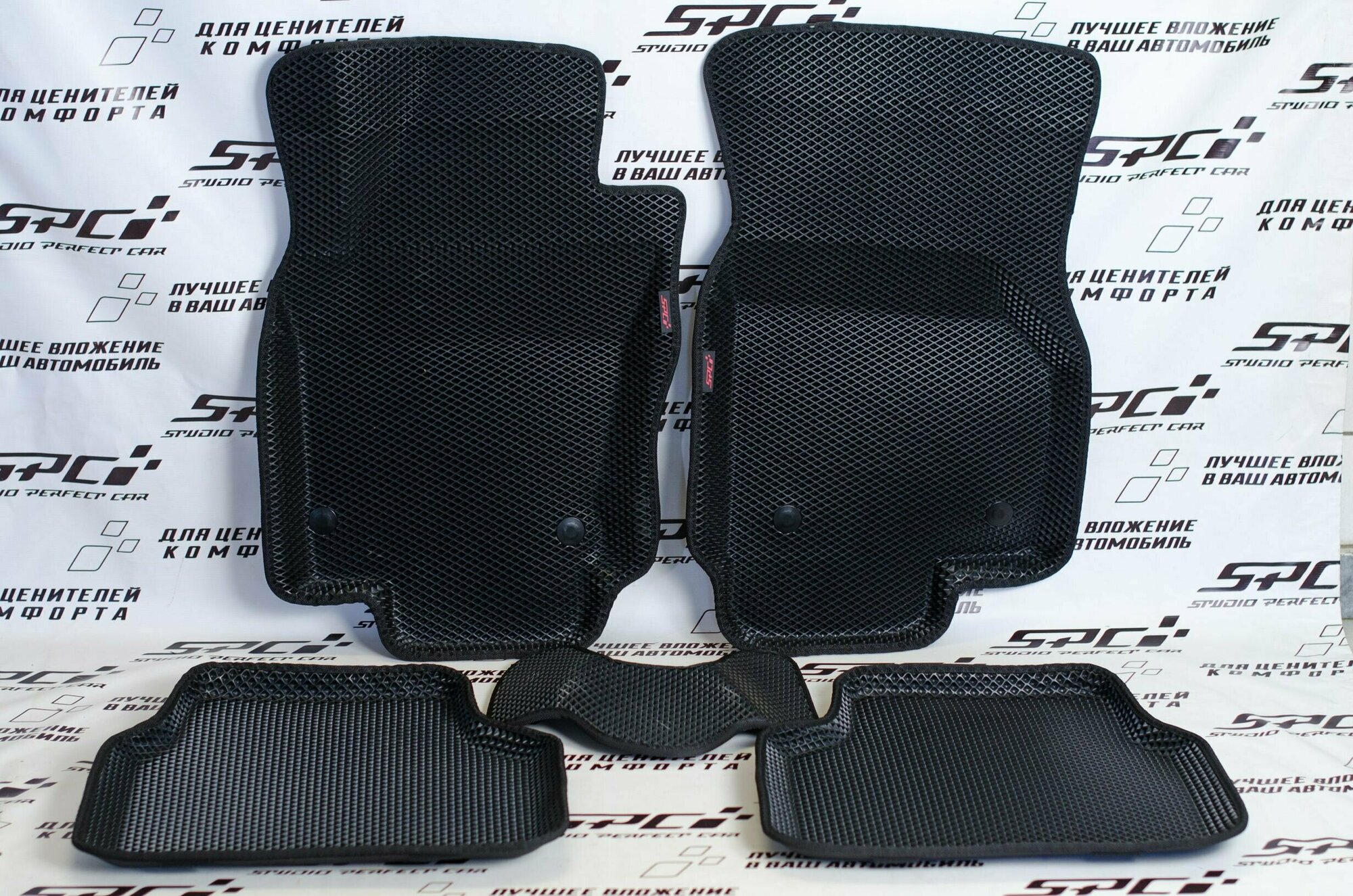 Новинка! Коврики Ева с Пресс Бортами на Skoda Octavia A7, ПРЕМИУМ_3D, черный