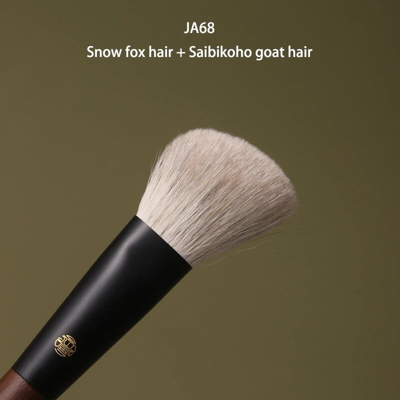 Кисть для макияжа JA68, Snow fox hair + Saibikoho goat hair
