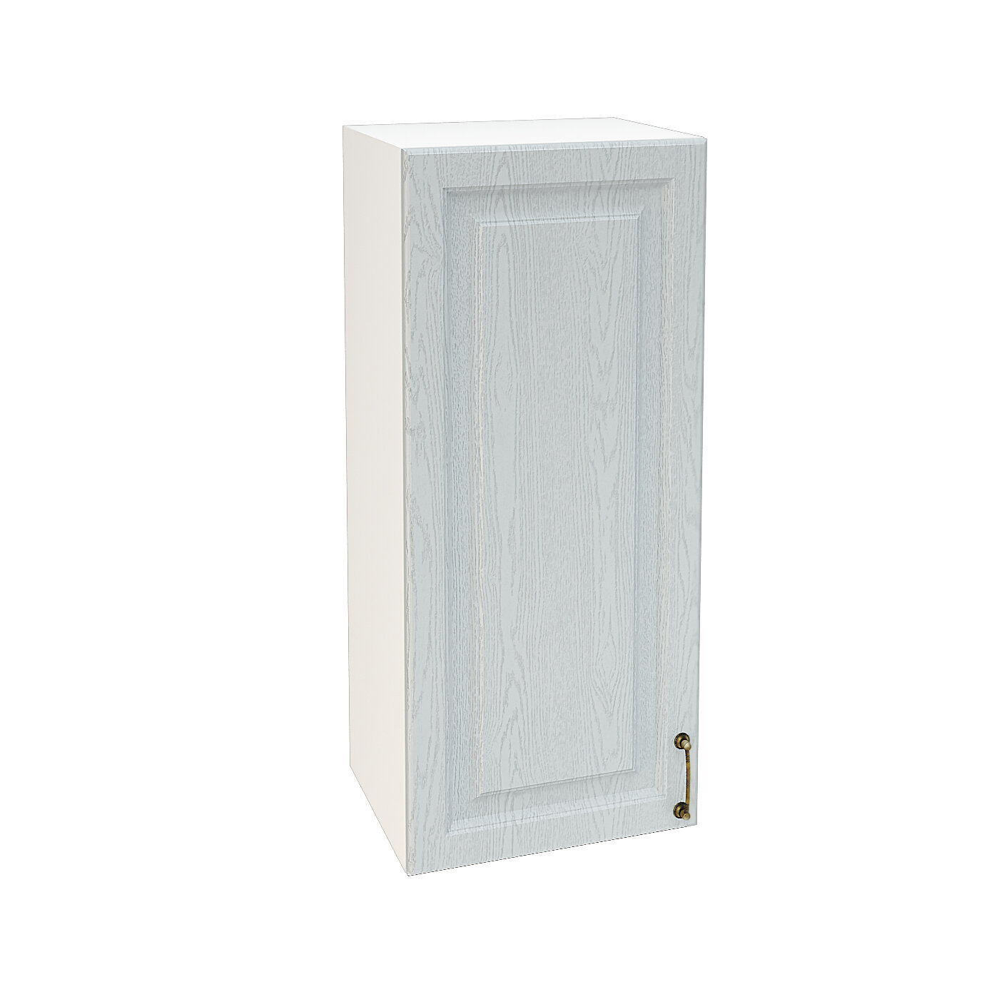 Кухонный шкаф навесной, Кухня Франция, ШВ409, Белый / Дуб Серый фактурный