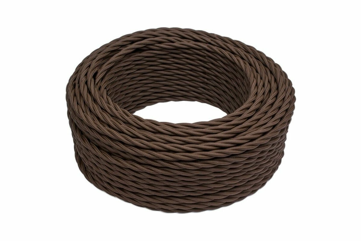 Bironi провод 2x1,5 коричневый матовый 10 м B1-424-72-10 для монтажа в бытовых помещениях