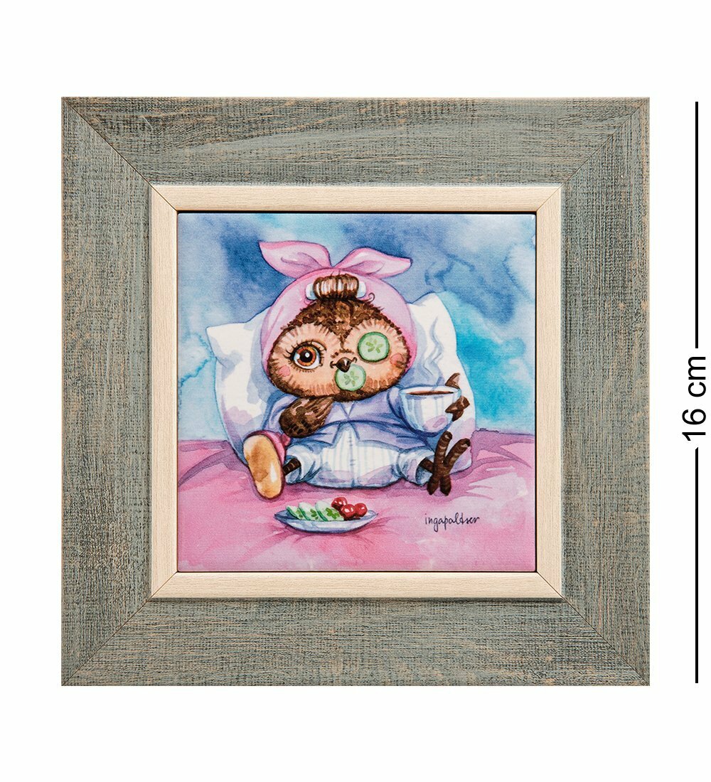 Панно керамическое 'Боярыня красотою лепа' 10х10