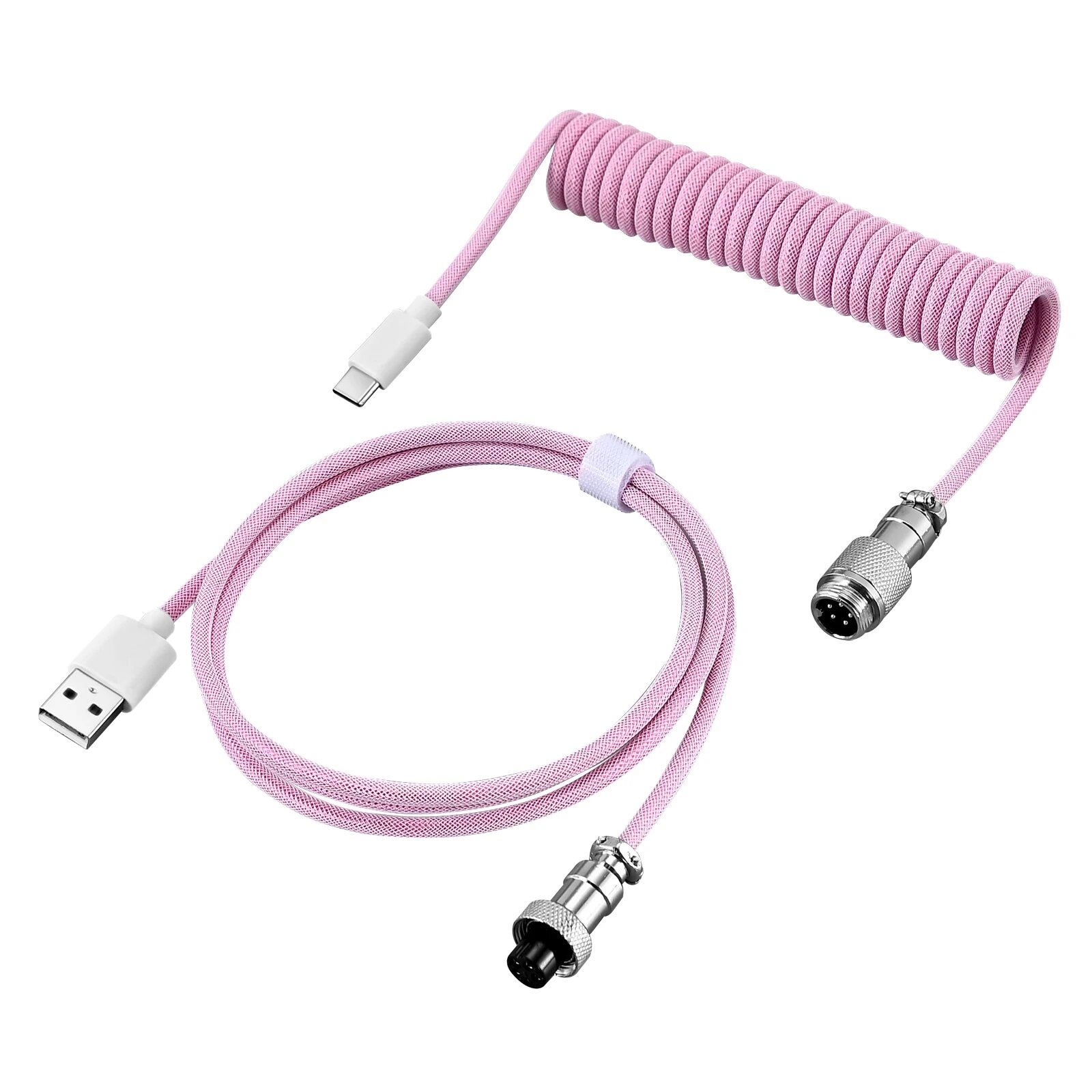 NNBILI Macaron USB Type-C Механический кабель для клавиатуры 7 цветов Pink