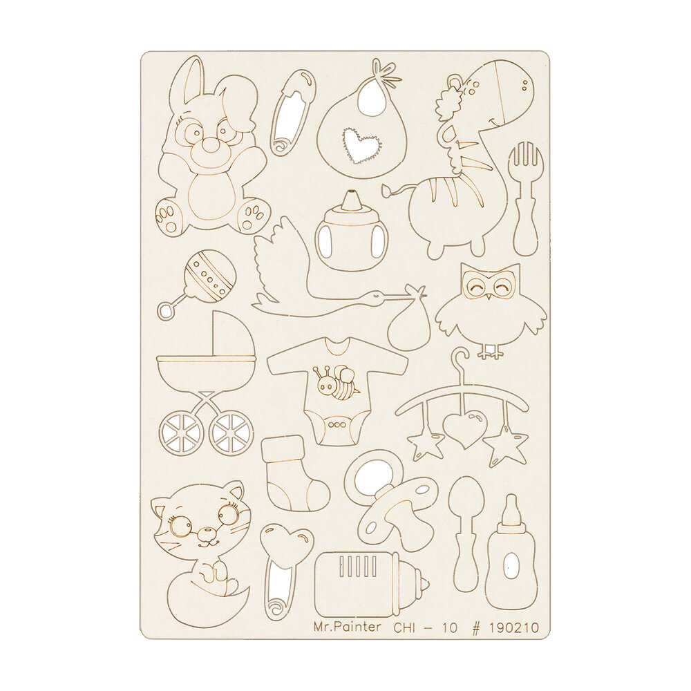Mr.Painter CHI-10-OF52 чипборд 11.5x16.5 см 190210 Мой маленький мир для скрапбукинга