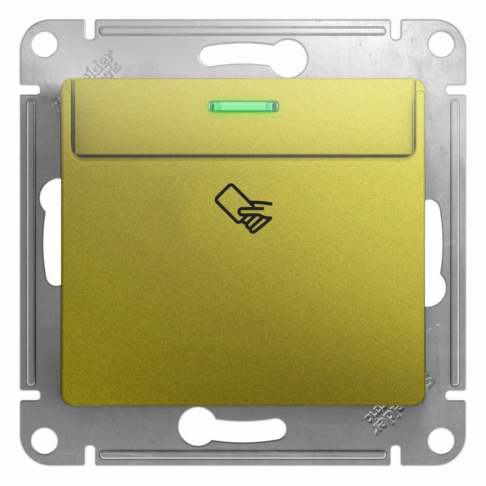 Выключатель карточный 1-кл фисташковый зеленый Schneider Electric Glossa GSL001069