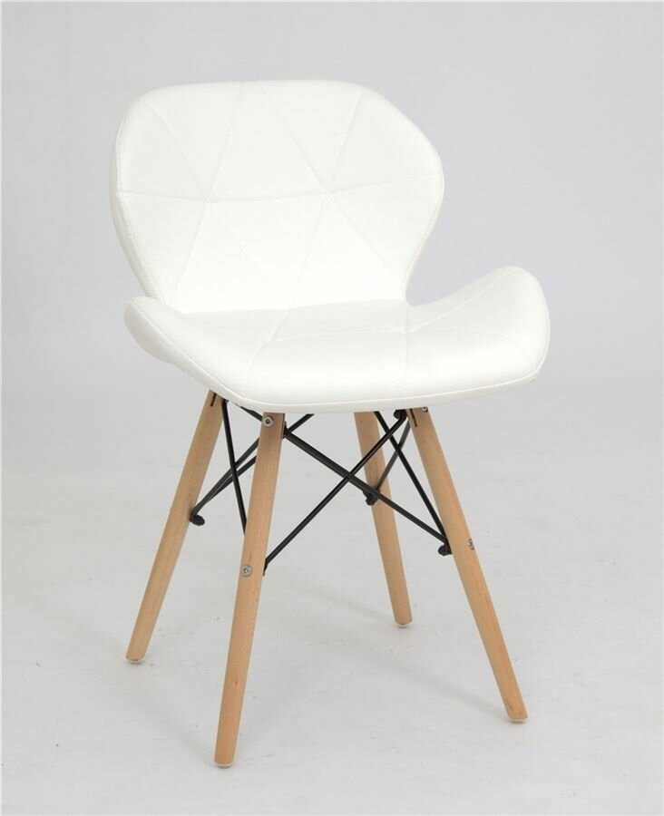 Стул Invar Red Black белый, экокожа, дерево, мягкое сиденье, без подлокотников