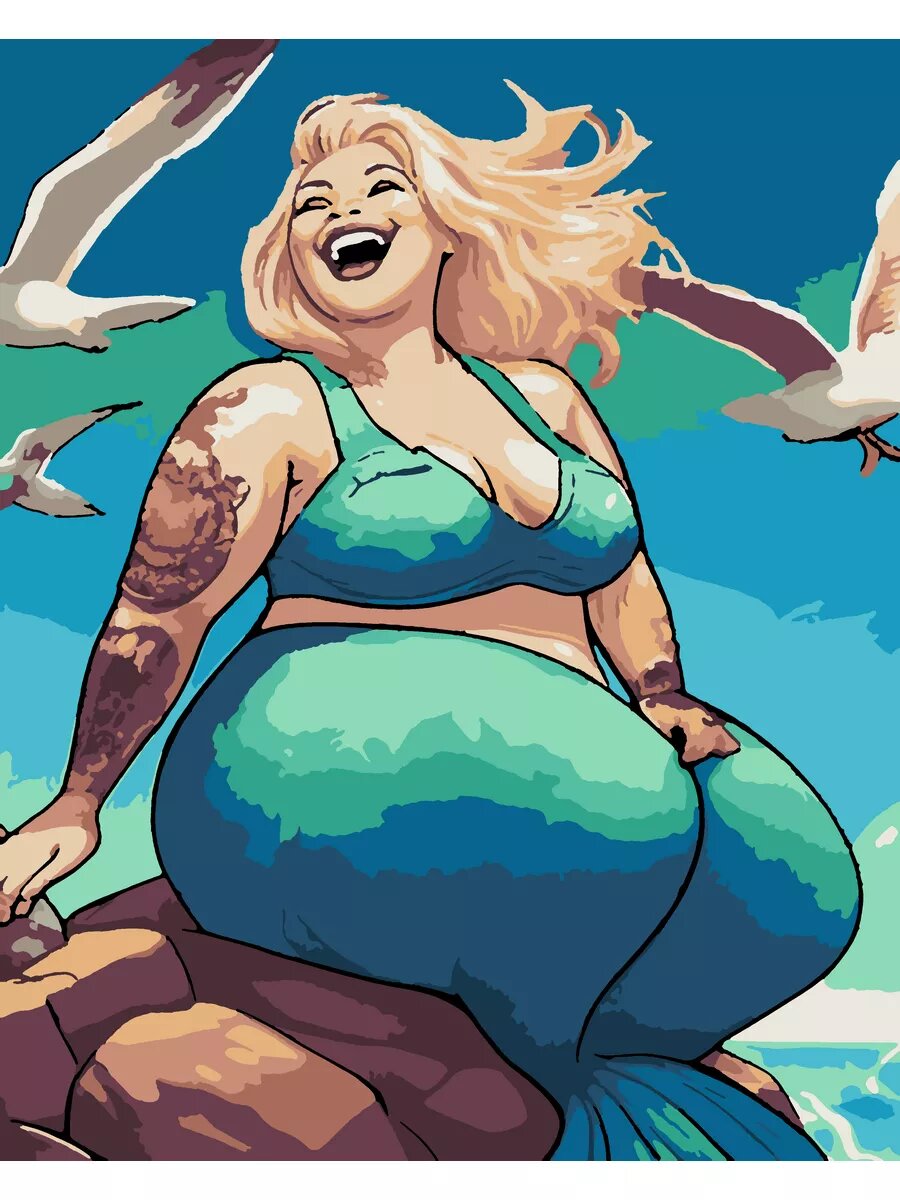 Картина по номерам Русалочка 40х50 см