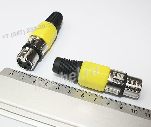 Гнездо XLR(F) шестигр, жёлтое, DAYTON