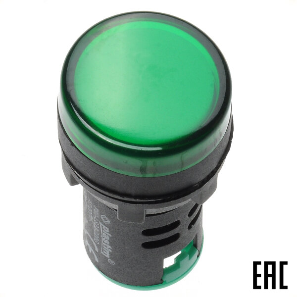 Светосигнальная арматура PB0-LS22-220G зеленый 220В AC со светодиодом IP65 Plastim (3 шт. в комплекте)