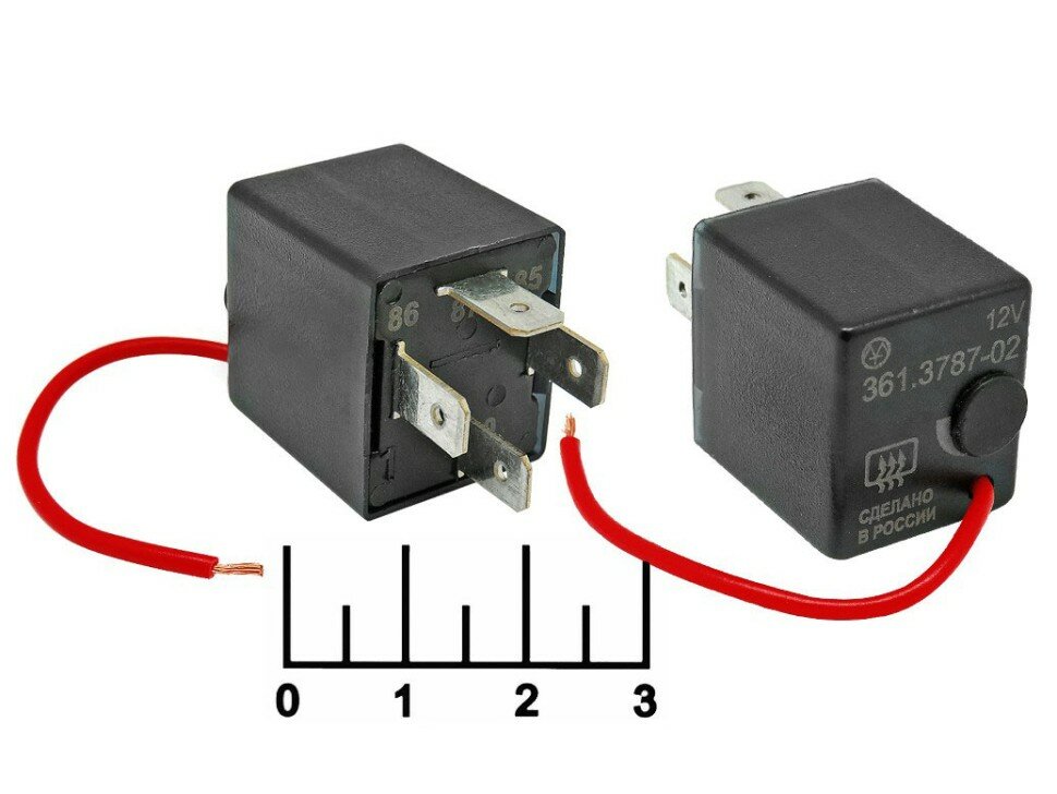 Реле времени 12V 25A обогрева ветрового стекла 361.3787-02