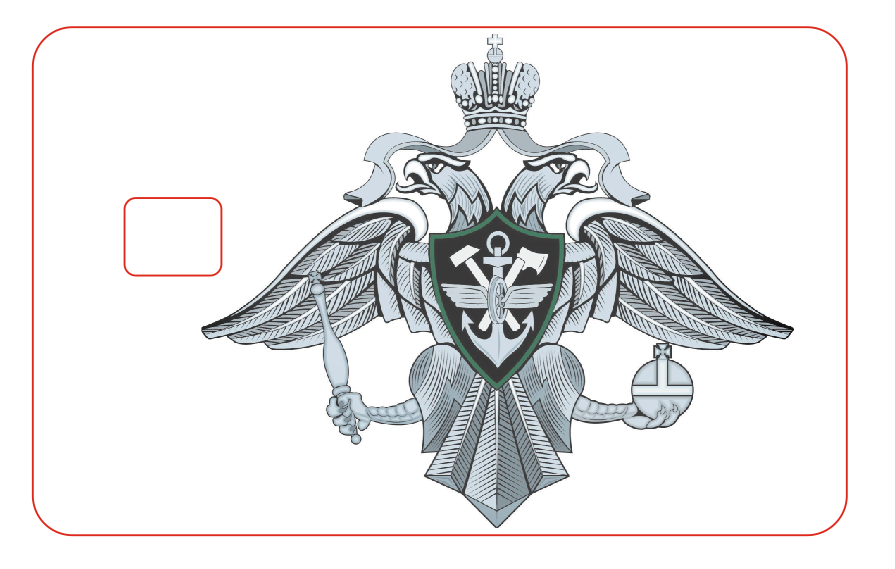 Наклейка на банковскую карту, стикер на карту, эмблема ЖДВ России