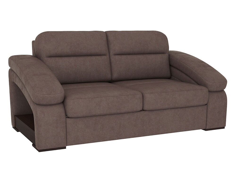 Прямой диван Рокси Коричневый 2 Замша, выкатной, 205х105х100 см