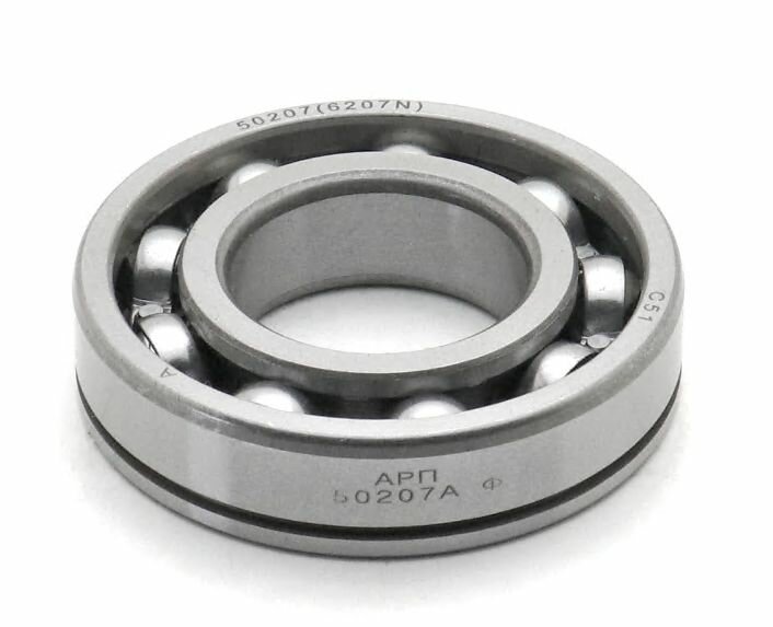 Подшипник 50207 (арт.6207N) с канавкой Урал Тайга коленвала (Россия, завод)