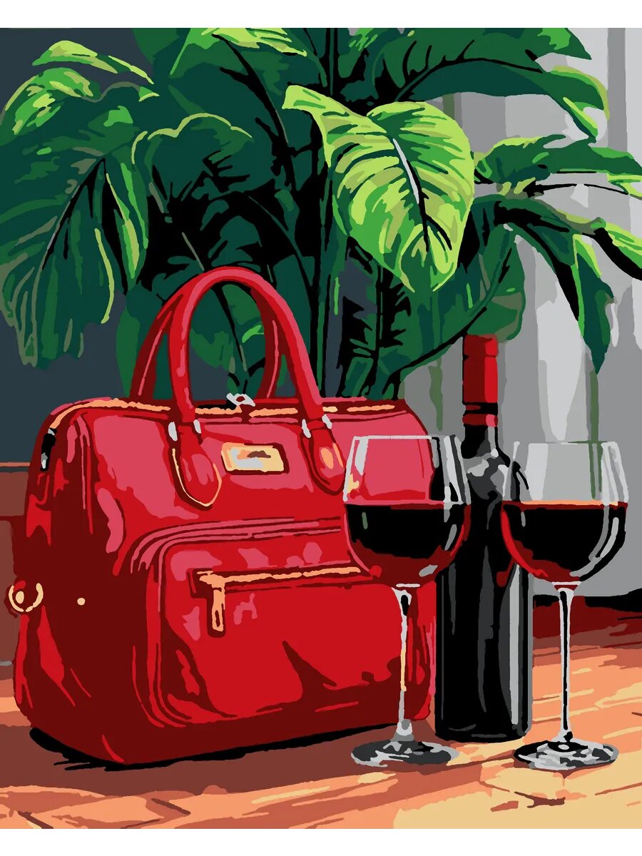 Картина по номерам Бокалы 40х50 см