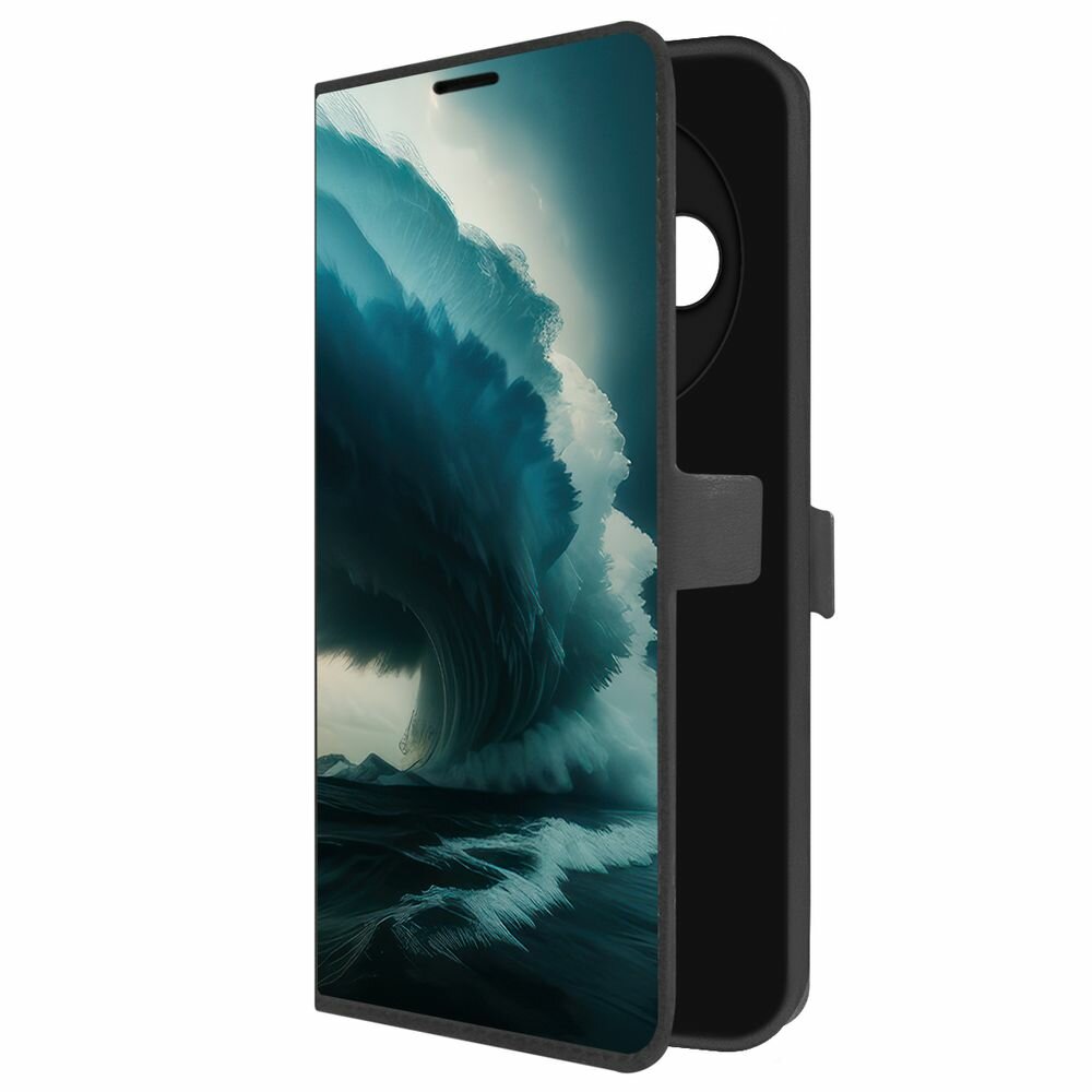 Чехол-книжка Krutoff Eco Book для TECNO Spark 30С Торнадо (черный)