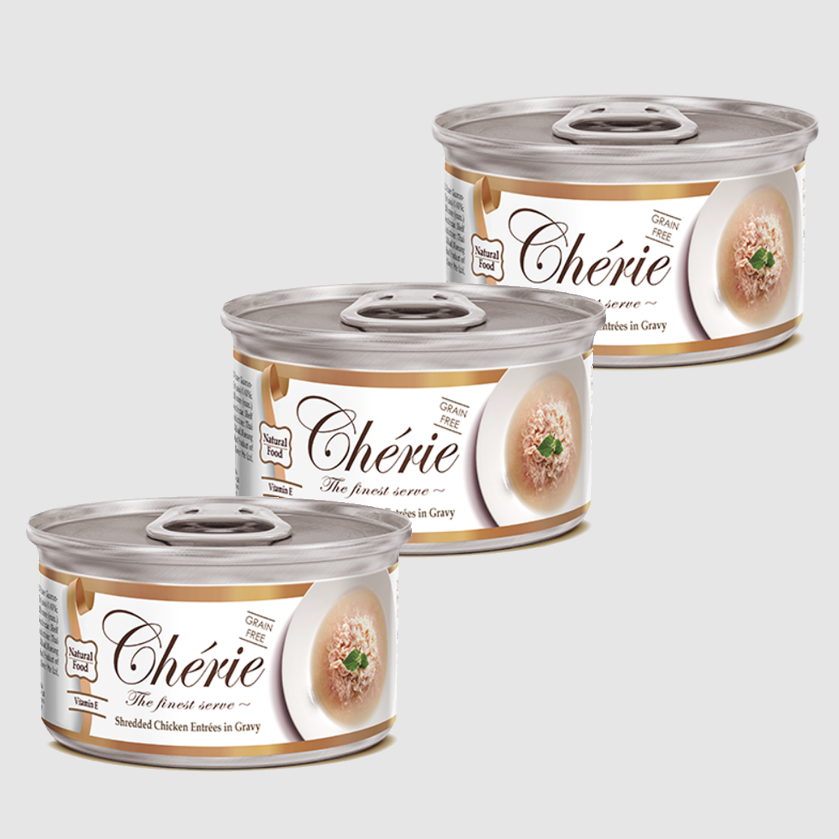 PETTRIC Консервы Cherie курица В подливе 80г*3шт