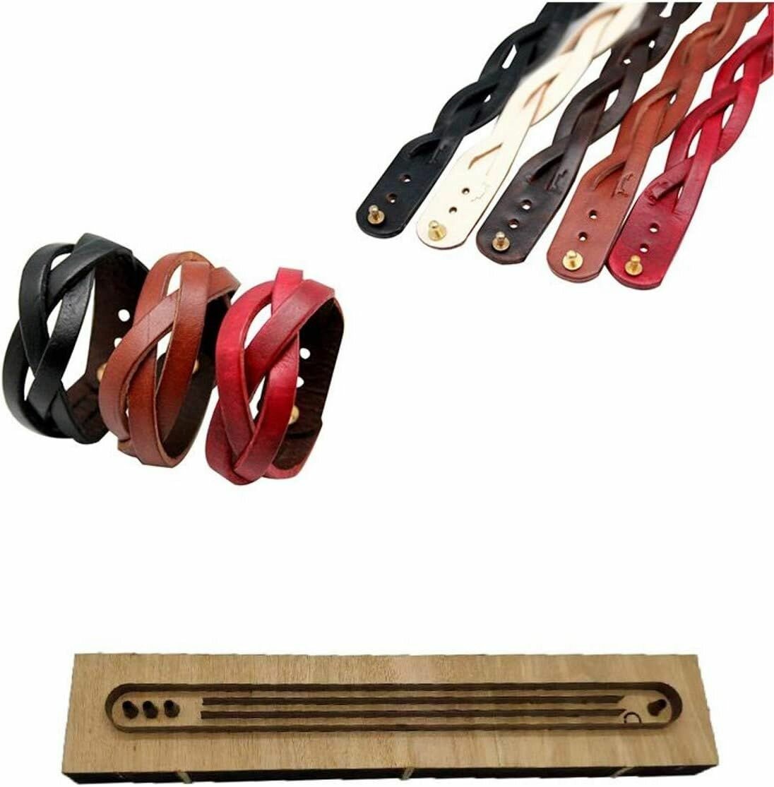 Высечной штамп для вырубки кожи, штанцформа петля для плетения браслета ручной работы, кожевенный дисковый нож, кожаный крафт инструмент, деревянная опалубка 21015 мм