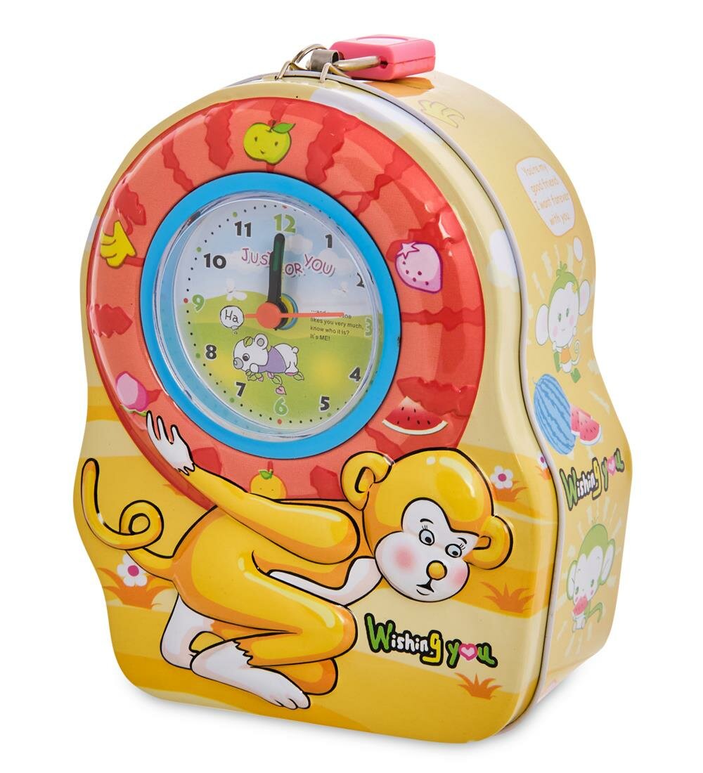 Металлическая копилка с часами Обезьяна A2169146 разностор, Металл