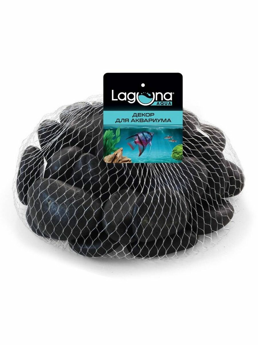 Галька черная Laguna 1кг, 30-60мм