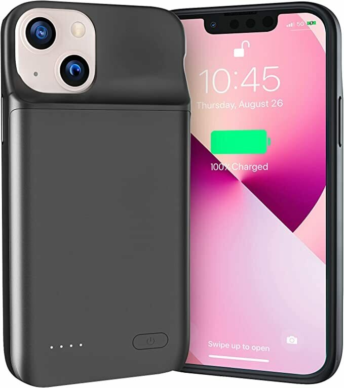 Чехол-аккумулятор для Apple iPhone 13 mini , черный, 6800mAh