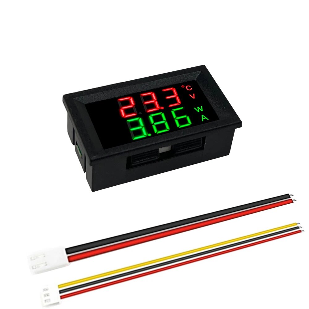 Цифровой вольтметр амперметр DC0-100V 10A New-RED-GREEN