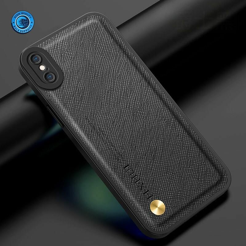 Кожаный Чехол На Apple iPhone XS Max (Эпл Айфон ХС Макс) Классический Роскошный Деловой, Прочный Чехол Для Мужчин И Женщин