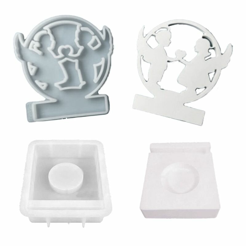 Украшение в виде ангела любви гипсовая форма для подсвечников-3