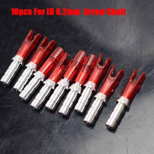 Алюминиевые булавки для стрел Yezelieying, 10 шт, 4,2 мм, 6,2 мм Красный, 6.2mm set2