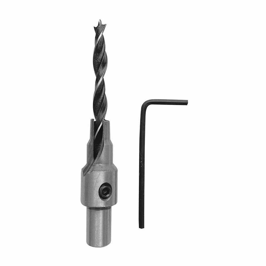 Сверло по дереву 6х92 мм конфирмат для мебельной стяжки 8х50 мм с зенкером (3 шт.)