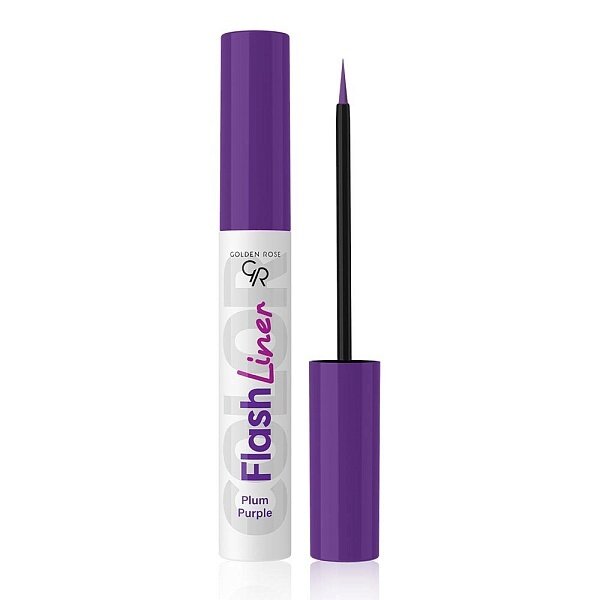 Подводка для глаз цветная Golden Rose Eyeliner Flash Liner Colored цвет Plum Purple Яркий цвет и ультратонкий кончик