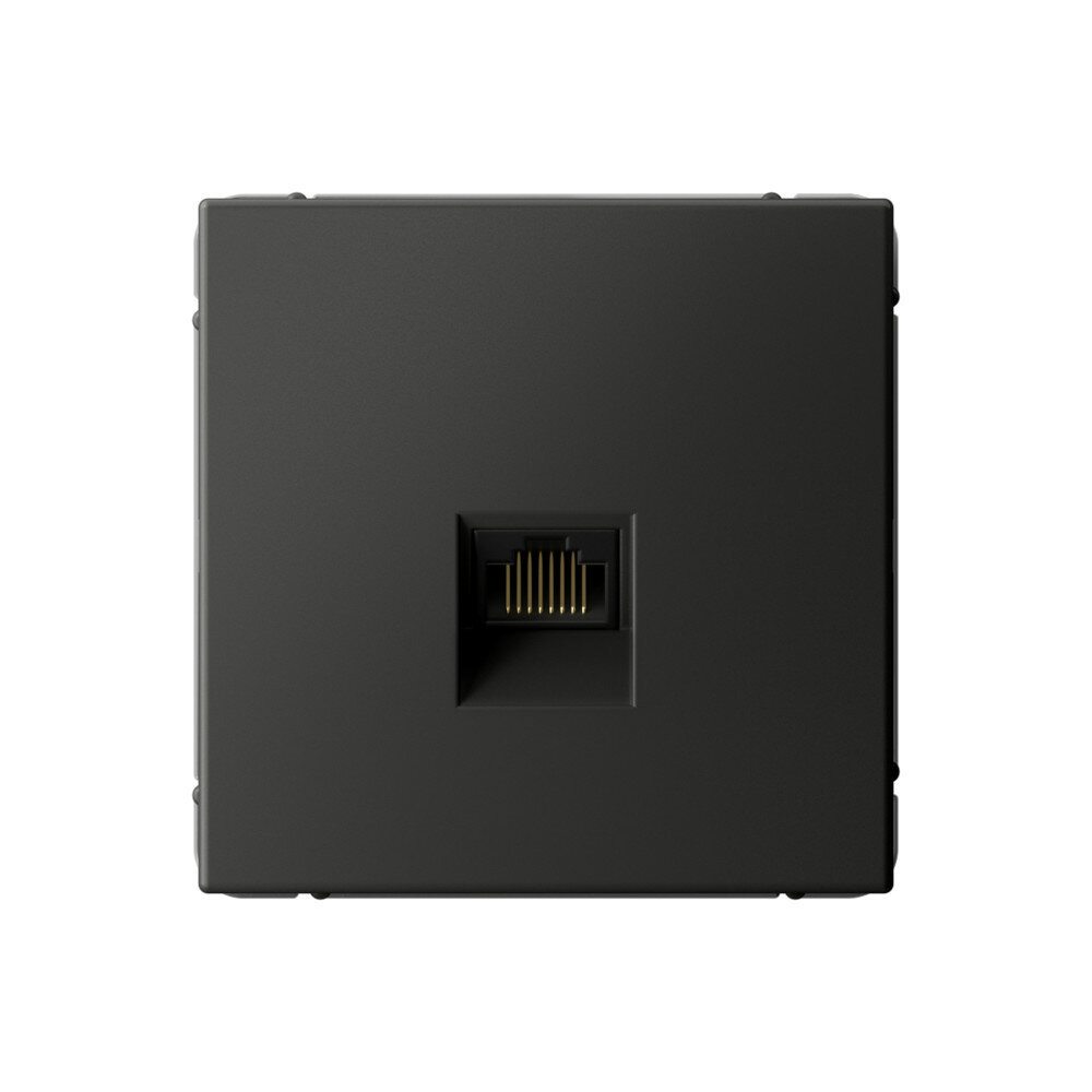 Розетка компьютерная RJ45 Systeme Electric ArtGallery Базальт, категория 5е, механизм GAL001483